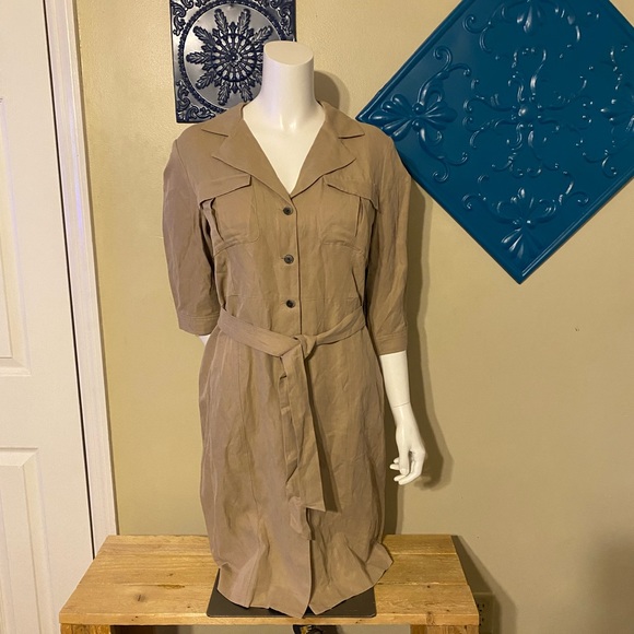 Pure Collection | Dresses | Nwt Pure Collection Utility Dress Sz 2 Tan ...